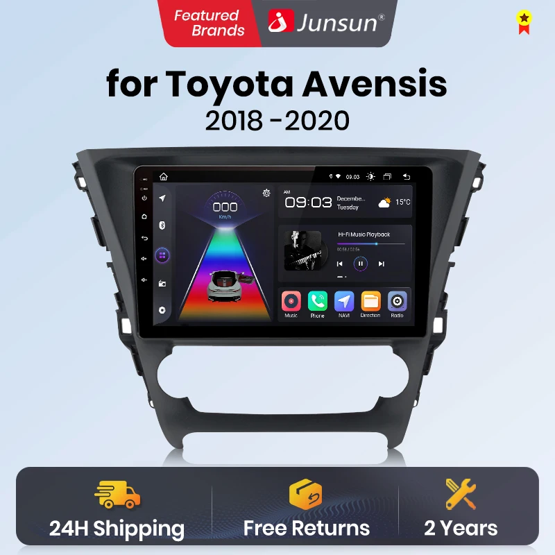 Junsun-V1pro-AI-Voice-Android-Auto-Radio-For-Toyota-Avensis-2018-2020 ...