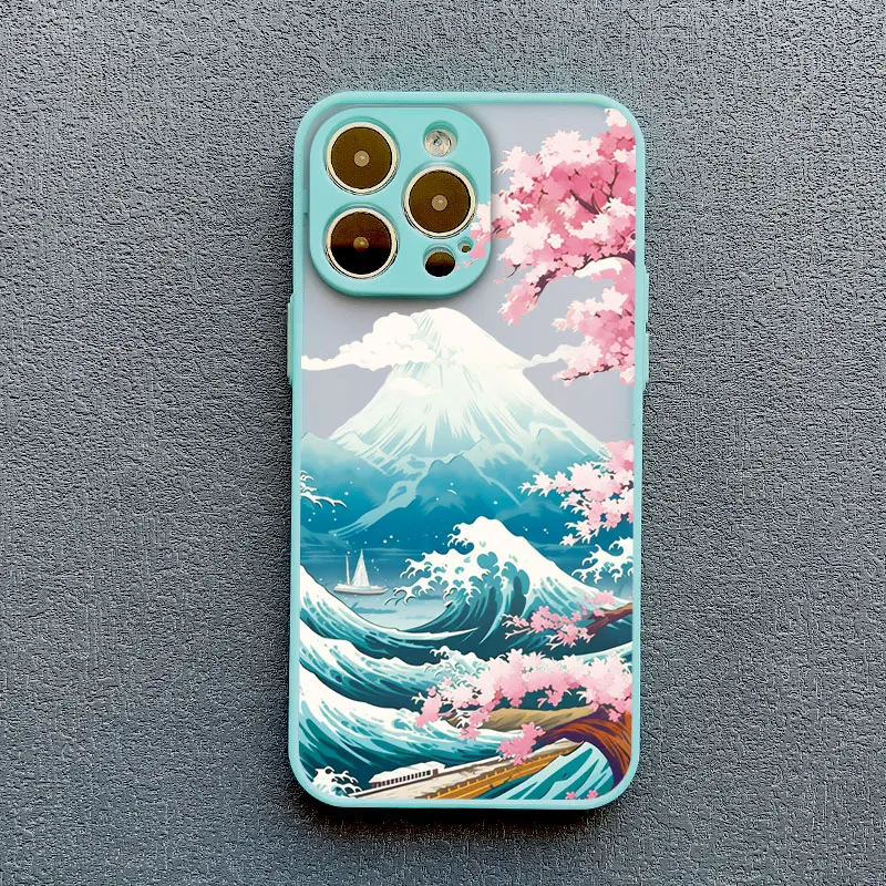 Japanese Mount Fuji Wave Landscape Phone Case - Premium Back Cover for ...