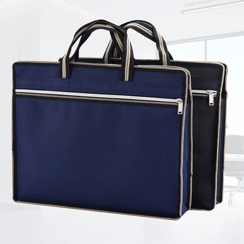 Nylon-Zipper-Business-Briefcase-Portable-Document-bag-Men-s-Information ...
