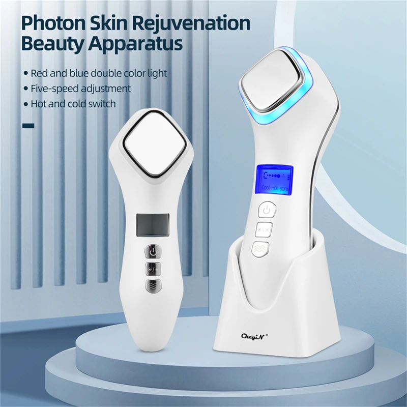 CkeyiN masajeador Facial con fotones LED, dispositivo de belleza para ...