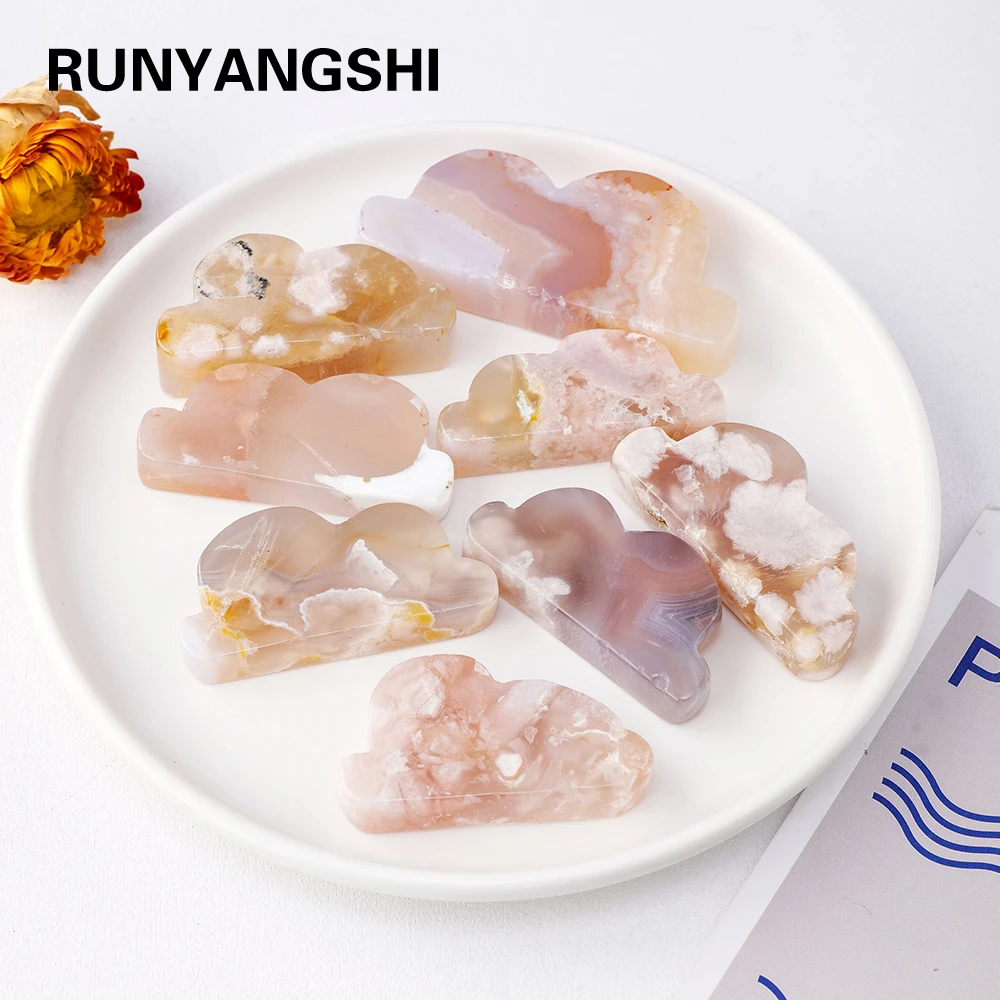 Sakura Cherry Blossom Agate Stone | Quartz Decorative Ornaments | Cloud ...