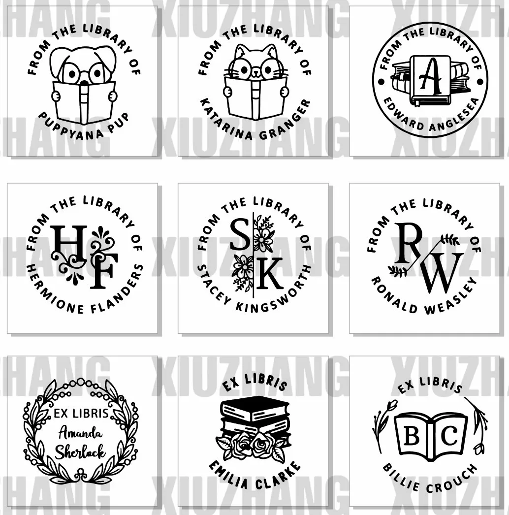 Benutzerdefinierte-Buch-Stempel-BIBLIOTHEK-STEMPEL-Ex-Libris-Lehrer-Stempel-Personalisierte ...