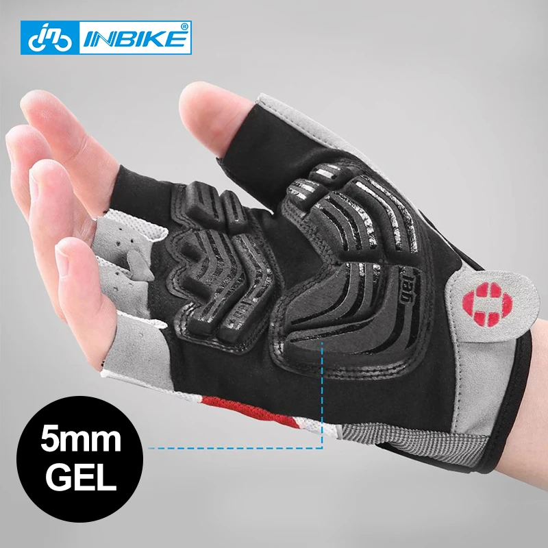 Inbike stoß feste Gel Pad Fahrrad handschuhe Halb finger Sport handschuhe Männer Frauen Sommer ...