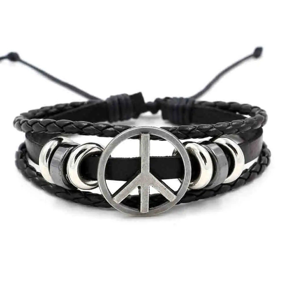 Vintage-Peace-Symbol-Jewelry-for-Women-Men-Punk-Adjustable-Peace-Sign ...