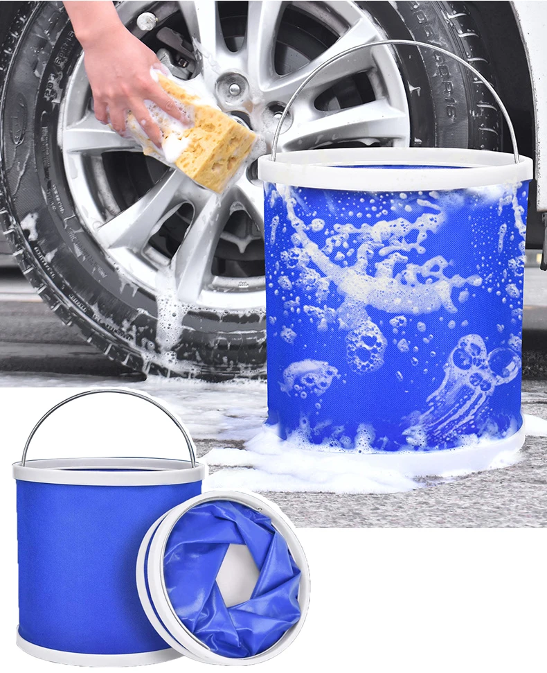 9l/11l/13l Multipurpose Portable Folding Bucket Car Wash Bucket Outdoor ...