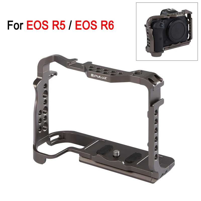 PULUZ-Video-Camera-Cage-For-Canon-EOS-R5-R5C-EOS-R6-R6-Camera-Aluminum ...