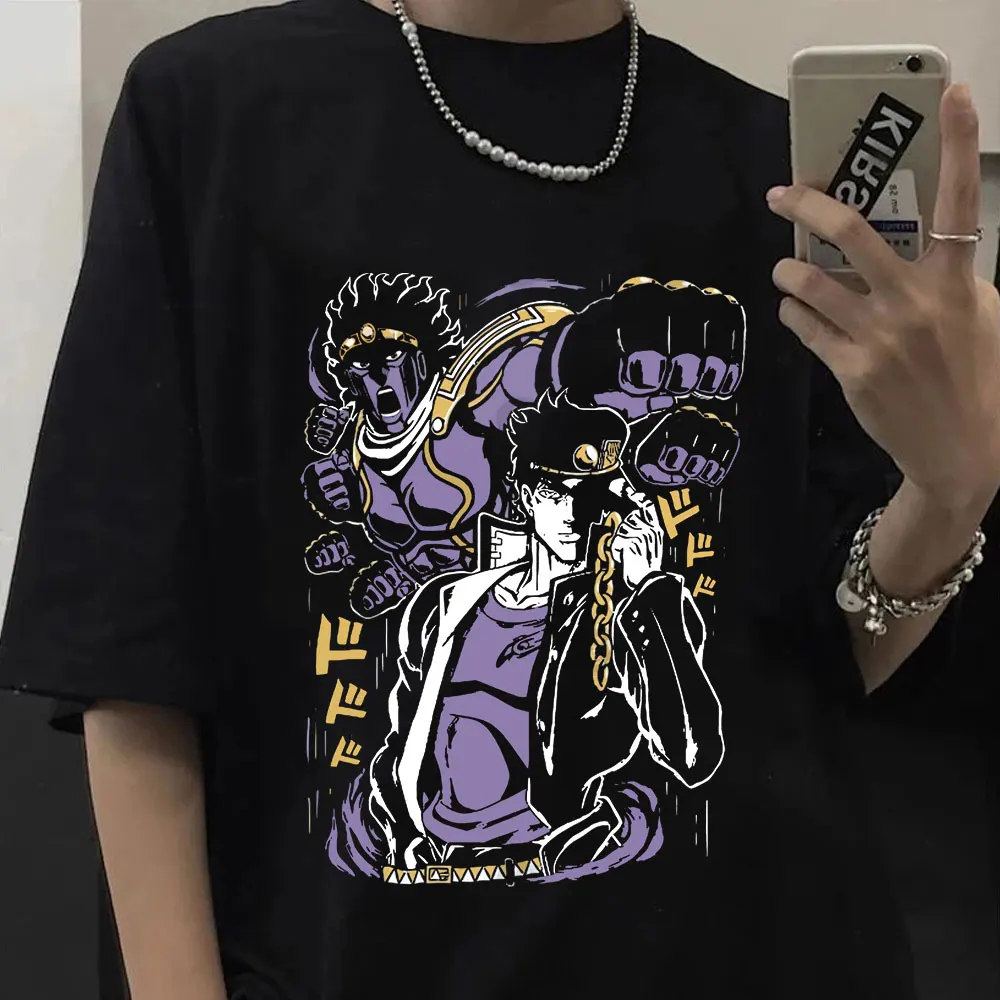 Anime Jojo Bizarre Adventure Tshirt Men Jotaro Star Platinum Manga ...