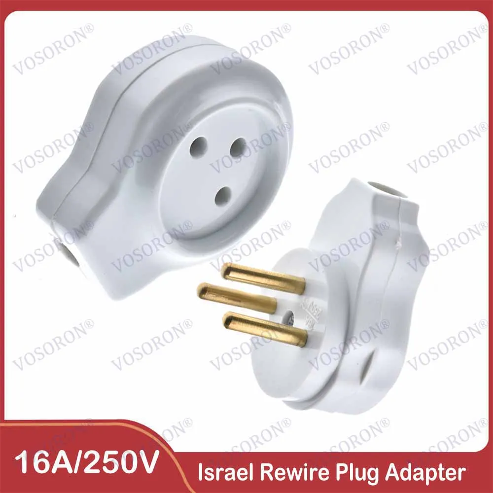 White-16A-Israel-male-female-assembly-wiring-power-plug-socket-Pakistan ...