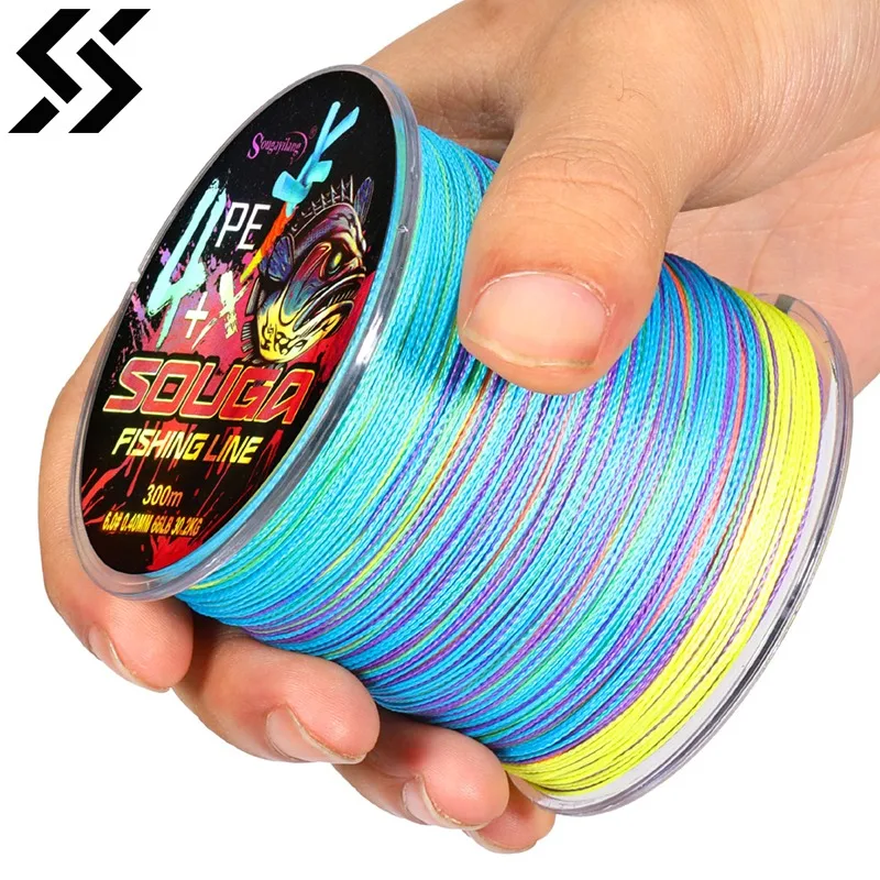 Sougayilang-100M-300M-5-Colors-Strong-PE-Fishing-Line-4-Strands-Braided ...