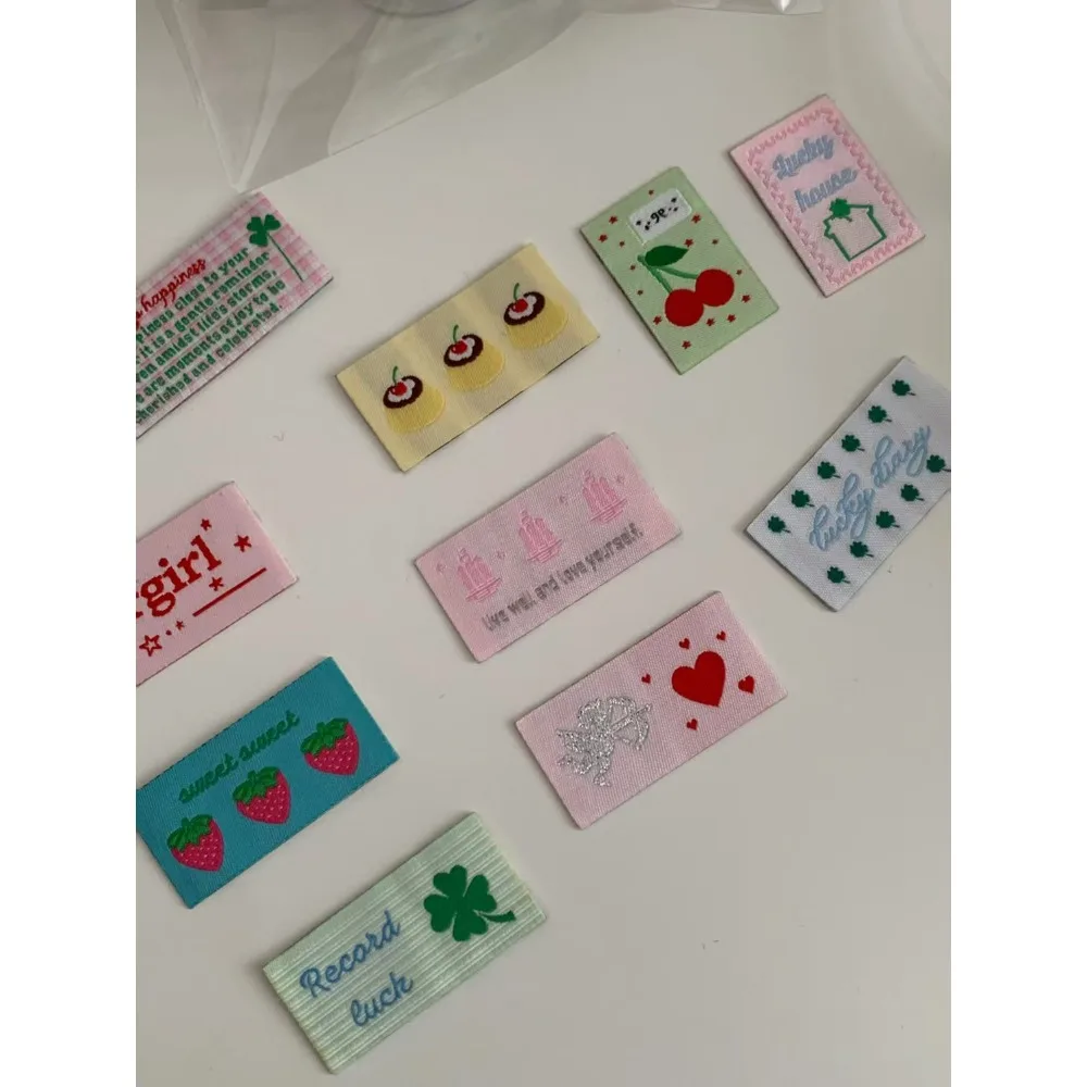 Woven Label 3M adhesive backing Patch - DIY Embroidered Badge for Bags ...