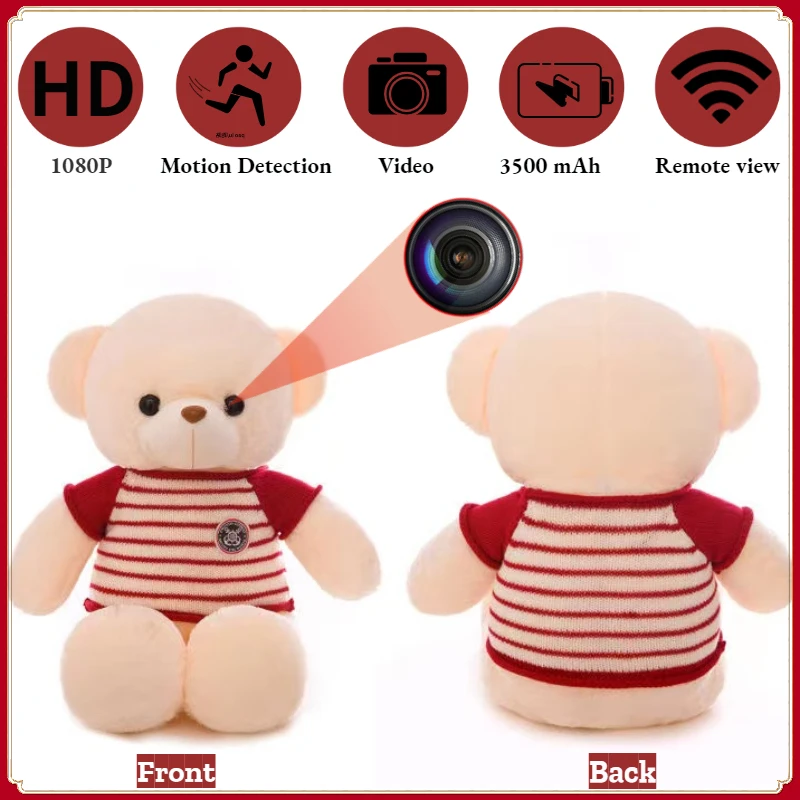 1080p hd mini câmera wi fi brinquedo de pelúcia câmera muppet cam ...