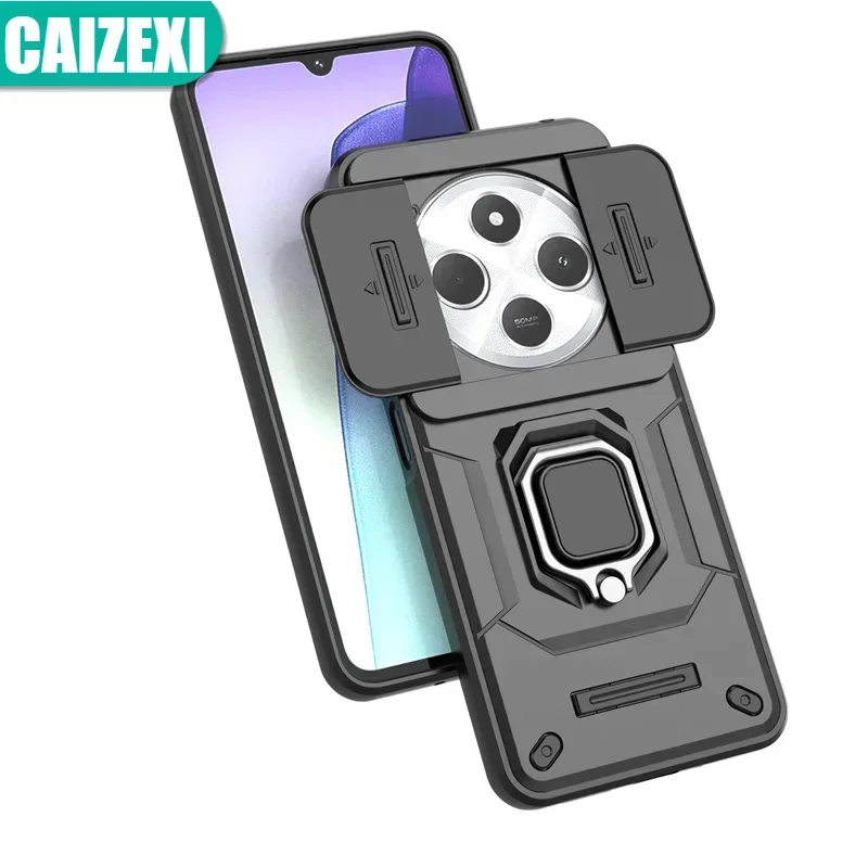 For-Xiaomi-Redmi-14C-4G-Case-Car-Magnetic-Ring-Stand-Armor-Phone-Cases ...