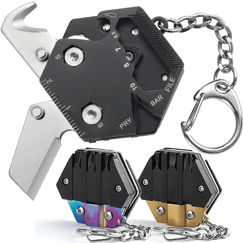 Pocket Fold Mini Knife Multifunctional Coin Knife Screwdriver Portable ...