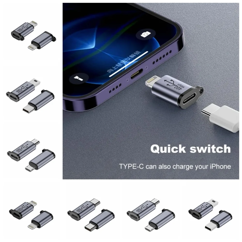 Mini-USB-Micro-USB-Adapter-USB-Type-C-Adapter-Fast-Charging-IOS-To-Type ...