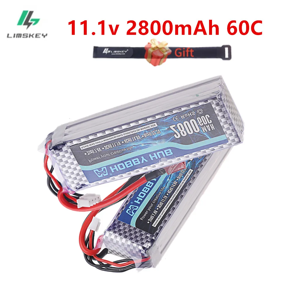 1/2pcs 11.1V 2800mAh 3s 60C LiPo Battery For RC Helicopter Parts 3s ...