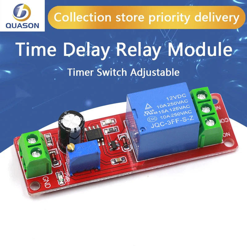 NE555 DK555 Timer Switch Adjustable Disconnect Module Time delay relay Module DC 12V Delay relay ...