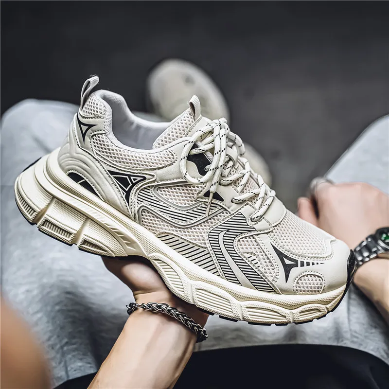 Zapatos-de-malla-transpirable-para-hombre-zapatillas-Clunky-de-suela-gruesa-a-la-moda-zapatillas ...