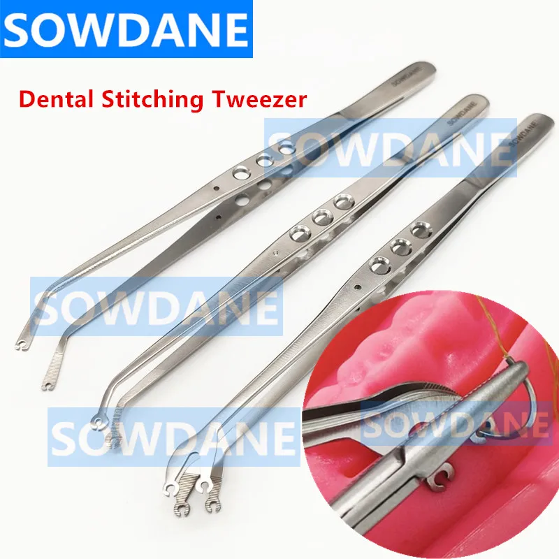 Dental-Surgical-Operation-Stitching-Tweezer-College-Tweezers-Cotton ...