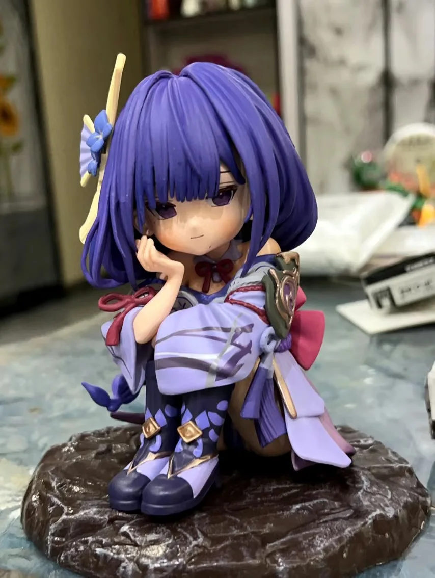 Figura de impacto de Genshin, figuras de anime Raiden Shogun, linda ...