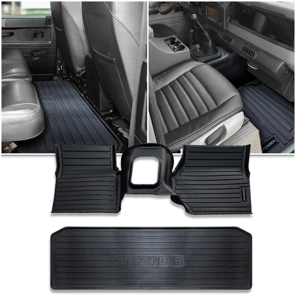 Car Mats With Center Console Mat For Land Rover Defender 90&110 Tdi300 ...