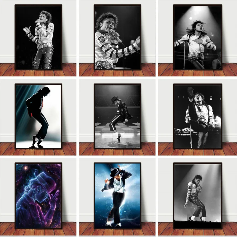 Black-White-Michael-Jackson-Music-Star-Singer-Classic-Poster-Prints ...