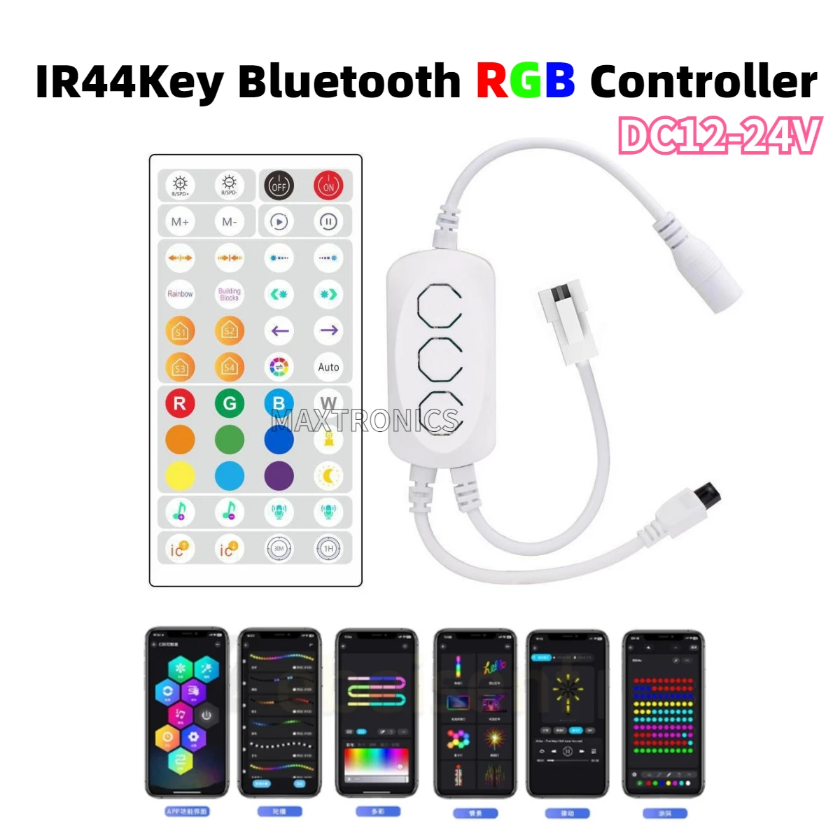 DC12-24V Smart Bluetooth Controller 2048Pixel WiFi Dual Mode Music ...