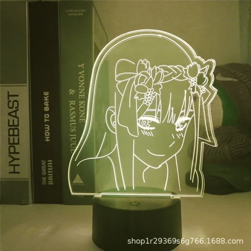 Аниме новая светодиодная лампа для ночного освещения, два 3d лампы для ...