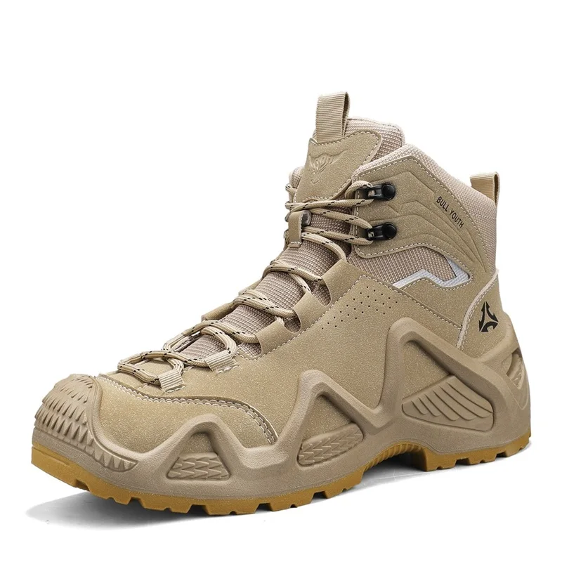 Men Tactical Boots with Straps for Combat Training Waterproof Straps ...