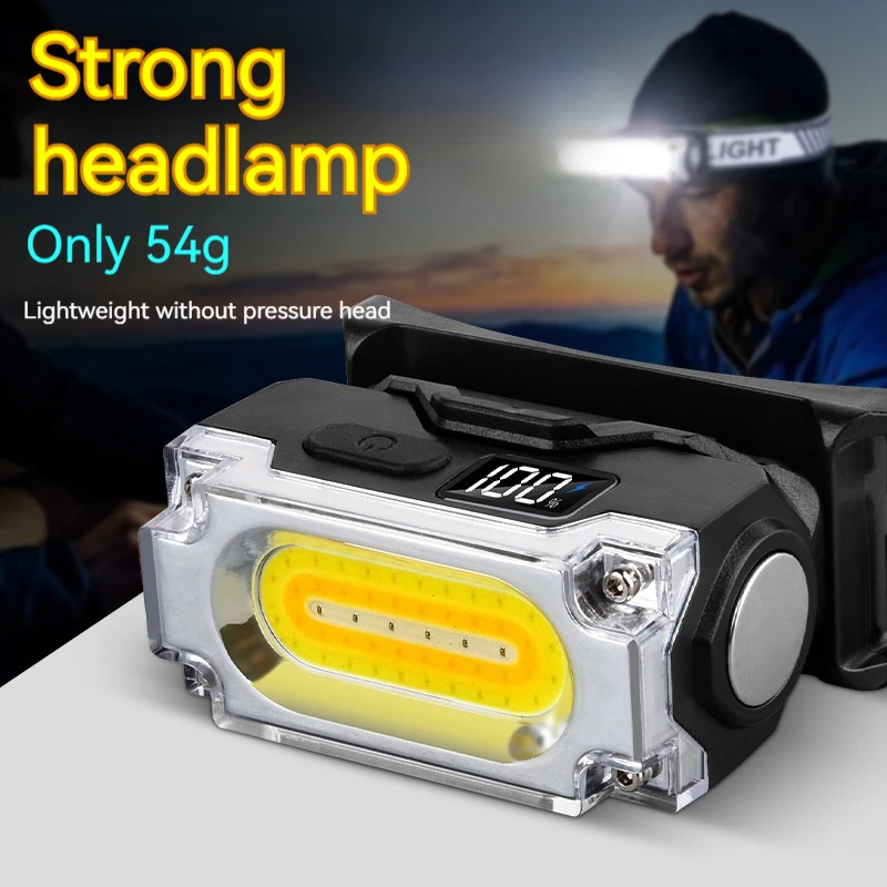 Super-Bright-Magnetic-Headlamp-3-Light-Source-Hat-Clip-Lamp-Outdoor ...