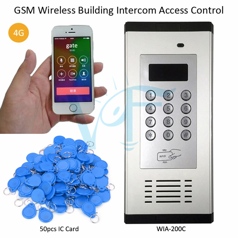 4G-Building-Intercom-with-50pcs-IC-Cards-GSM-Access-Control-System-200 ...