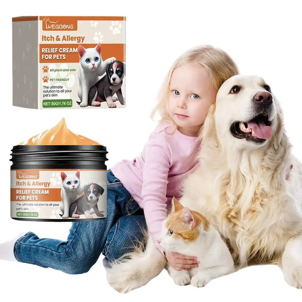 Pet Allergy and Itch Relief Cream for Dogs Cats – Soothing Treatment ...