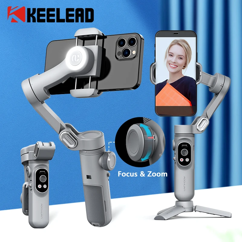 Smartphone Gimbal Stabilizer, 3-axis Phone Gimbal, Portable Foldable ...