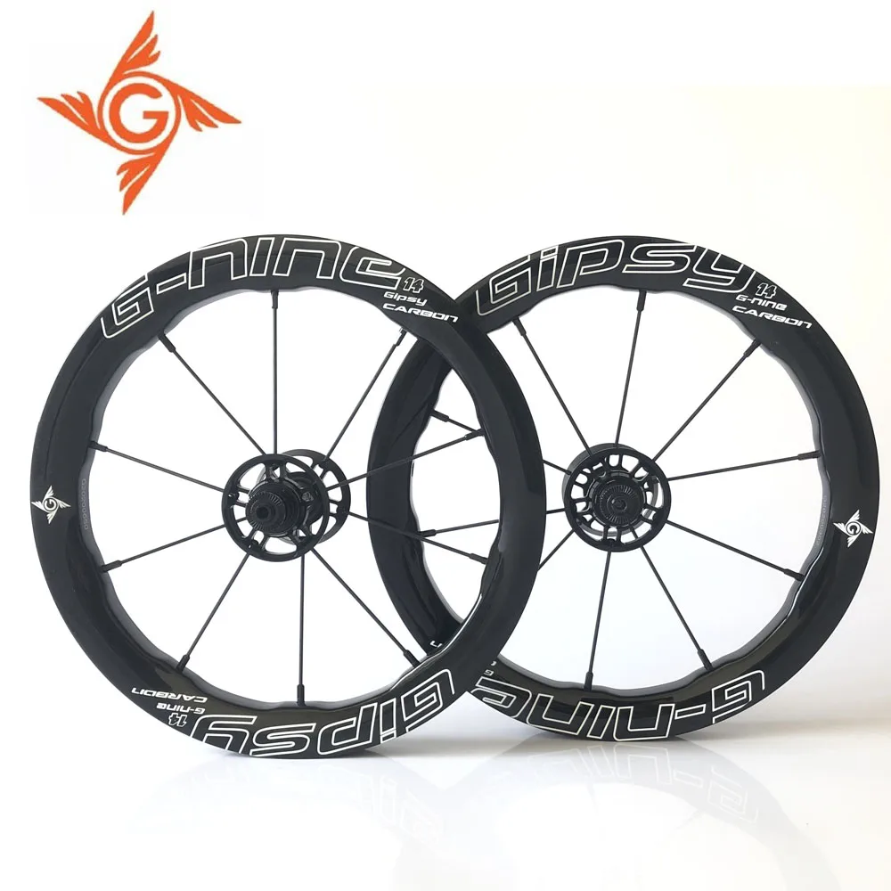 Gipsy G-NINE 14inch Carbon Pushbike Wheelset For 14'' Running bike Kids Balance Bike Modified ...