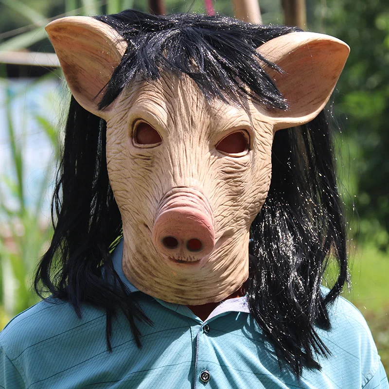Halloween-Scary-Saw-Pig-Head-Mask-Cosplay-Party-Horrible-Animal-Masks ...