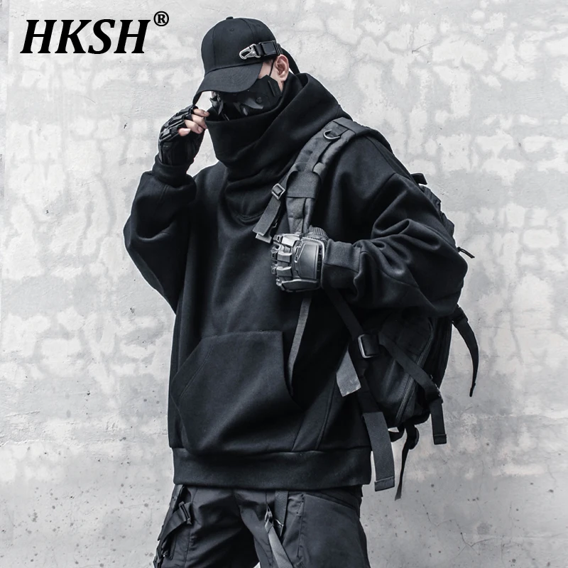 HKSH-Autumn-New-Dark-High-Collar-Ninja-Sweater-Men-s-Punk-Tactical ...