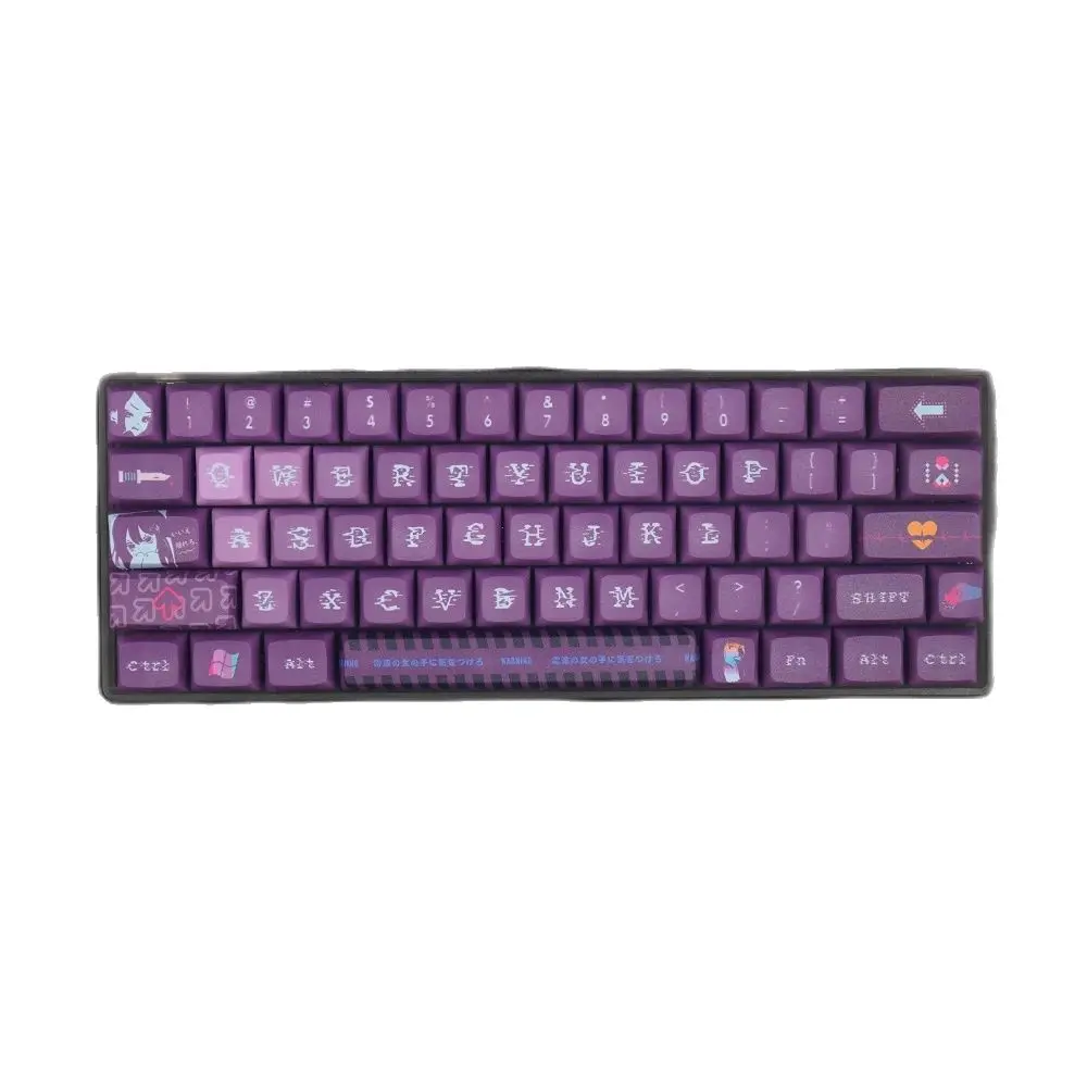 NPKC-130Keys-Radio-Girl-XDA-Profile-Keycaps-PBT-Purple-Key-caps-Dye-sub ...