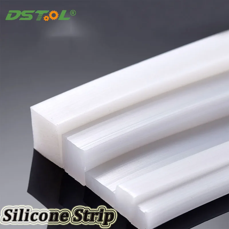White-Square-Silicone-Strip-Solid-Sealing-Water-Retaining-Strips-High ...