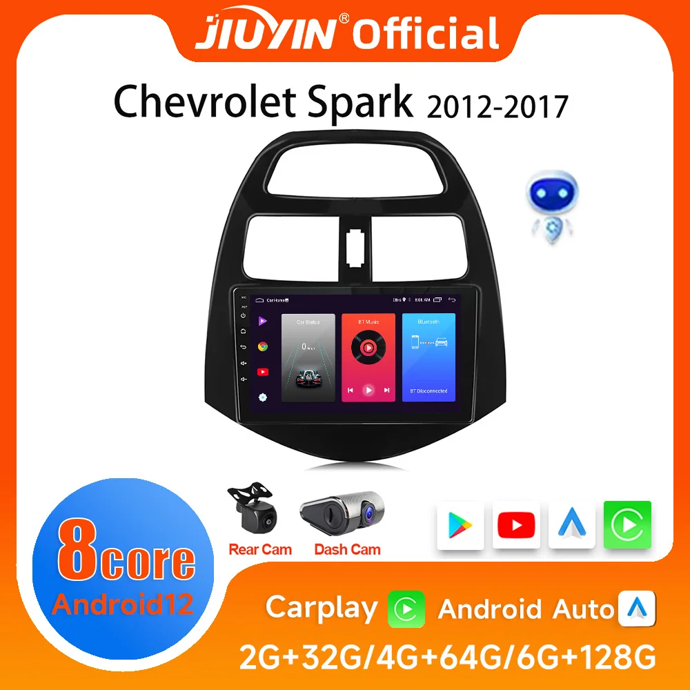 JIUYIN-Android-12-Multimedia-Car-Stereo-Radio-For-Chevrolet-Spark-2012 ...