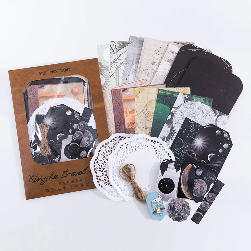 24-pcs-pack-Craft-Paper-Gothic-Envelopes-Papers-Stickers-Rope-Mixed ...