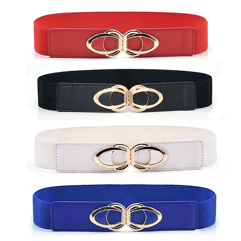 Fashion-PU-Leather-Elastic-Wide-Belts-for-Women-Stretch-Thick-Waist ...