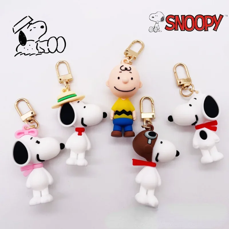 Snoopy-Keychain-Cute-Doll-Silicone-Key-Chain-Car-Couple-Key-Charm ...