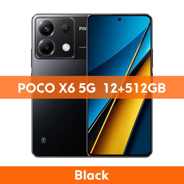 POCO X6 5G Global Version Smartphone NFC Snapdragon 7s Gen 2 120Hz Flow ...