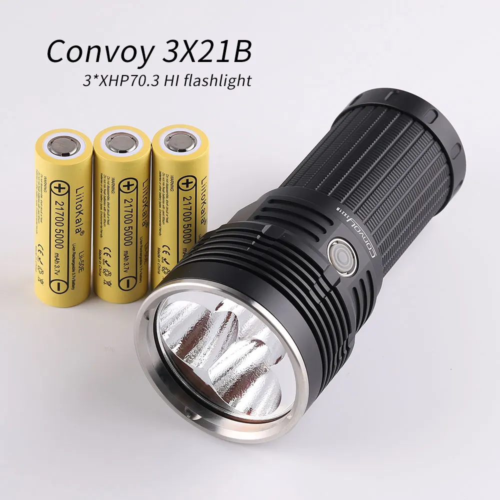 Convoy 3X21B 21700 flashlight XHP70.3 HI long-range floodlight 12000 ...