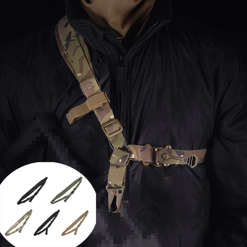 Outdoor-Tactical-Sling-Gun-Strap-Single-Point-Quick-Adjust-Shoulder ...