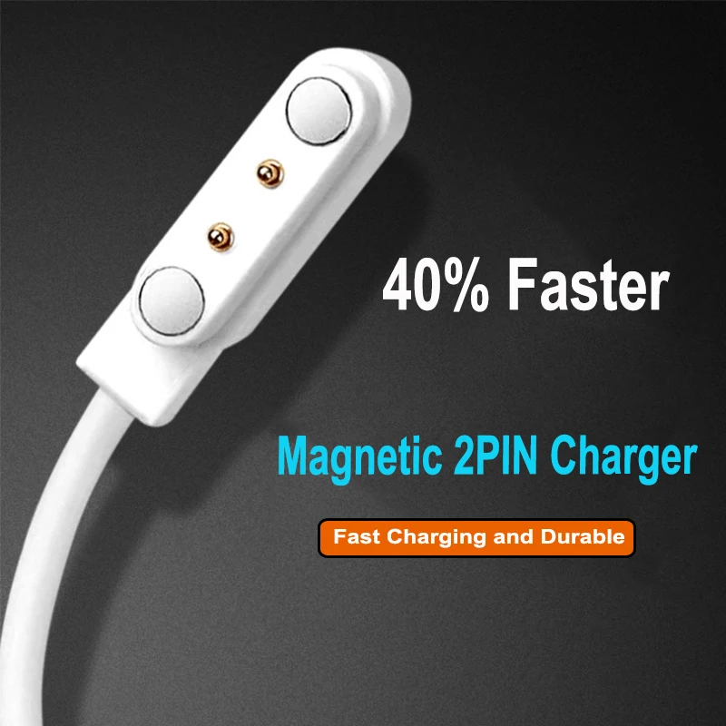 2 pins 4pins Smartwatch Dock Charger Adapter USB Charging Cable Cord ...