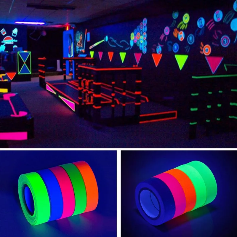 Five-Colors-Fluorescent-Cotton-Tape-Stage-Props-Stage-Show-Decoration ...