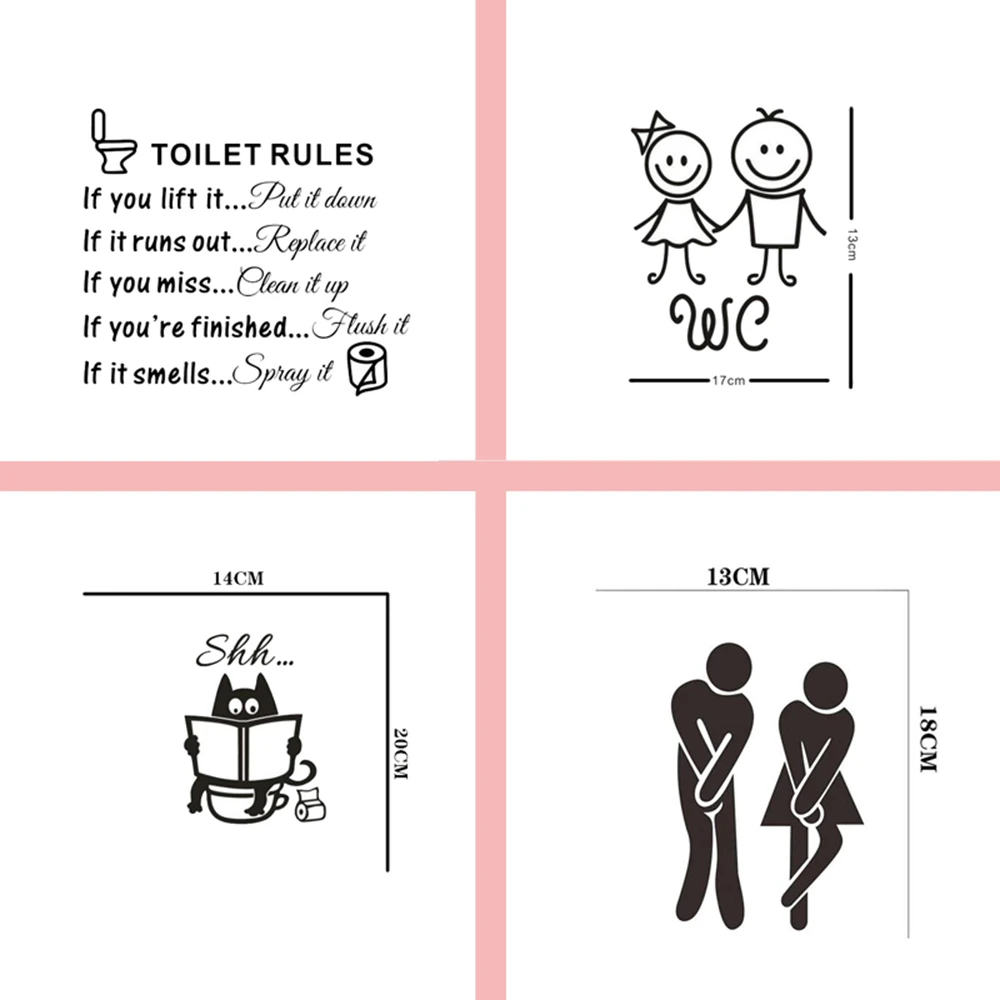 Toilet Decorations Stickers | Stickers Bathroom Stickers | Toilet ...
