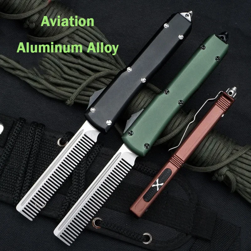 Aviation Aluminum Comb EDC Straight Jump Automatic Telescopic Creative ...
