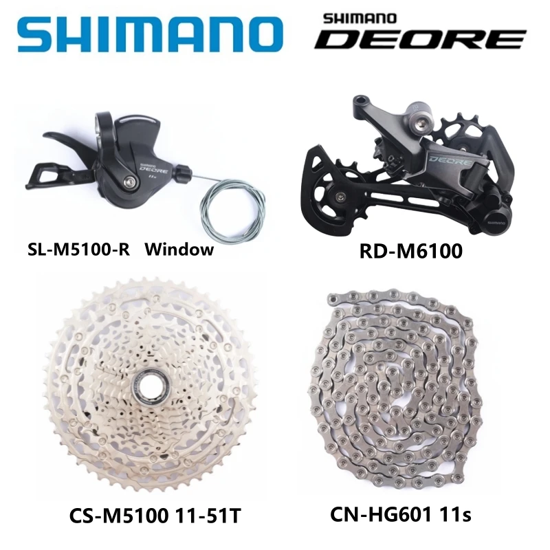 SHIMANO-DEORE-11Speed-Set-SL-M5100-Right-RD-M5100-RD-M6100-CS-M6100-11 ...