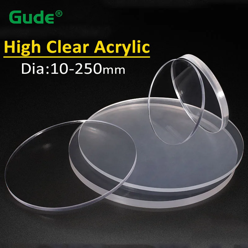 Clear-Acr-lico-Circle-Discs-Plexiglass-Placa-De-Pl-stico-PMMA-Placa ...